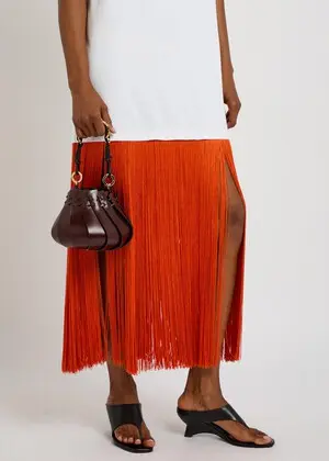 AMANU Mini Burundi Panelled Leather Bucket Bag