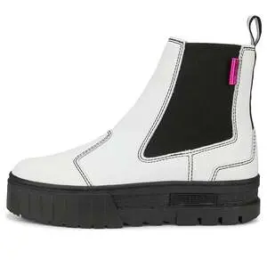 PUMA Mayze Pop Chelsea Boots - White/black