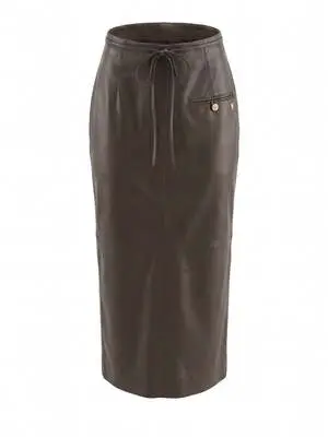 Alberta Ferretti Sheepskin Leather Skirt - Multicolor