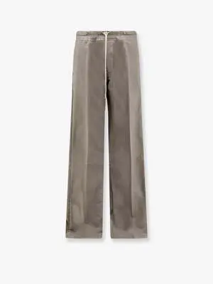 Rick Owens Dietrich Cotton Trousers - Gray