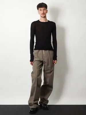 Rick Owens Dietrich Cotton Trousers - Gray