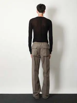 Rick Owens Dietrich Cotton Trousers - Gray
