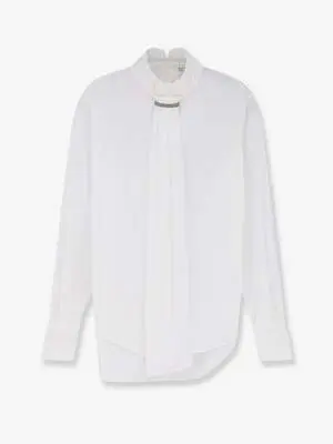 Brunello Cucinelli Cotton Blend Shirt With Monili Detail - Multicolor