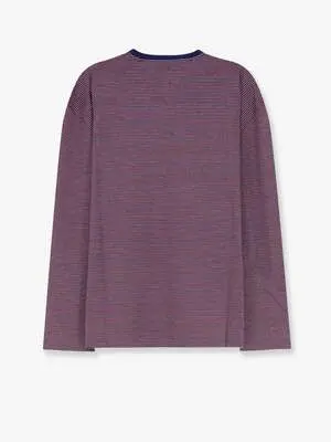 Miu Miu Cotton T-shirt With Striped Pattern