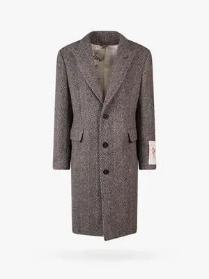 GOLDEN GOOSE Virgin Wool Herringbone Coat - Multicolor