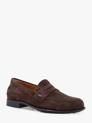 TOD'S Suede Loafers With Side Logo Detail - Multicolor