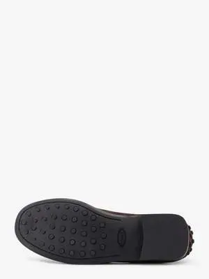 TOD'S Suede Loafers With Side Logo Detail - Multicolor