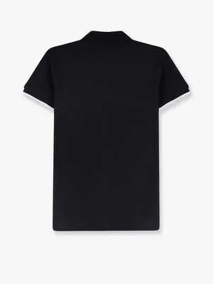 Moncler Cotton Polo Shirt With Logo Patch - Multicolor