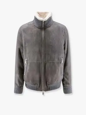 Brunello Cucinelli Brunello Cucinelli Shearling Jacket Multicolor