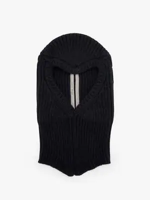 Rick Owens Ribbed Knit Balaclava - Black