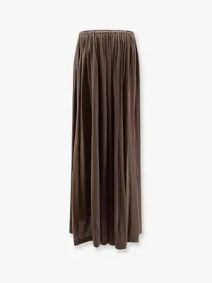 Max Mara Pleated Jersey Long Skirt - Multicolor