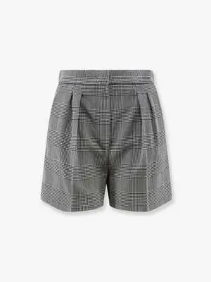 Max Mara Virgin Wool Prince Of Wales Check Shorts - Multicolor