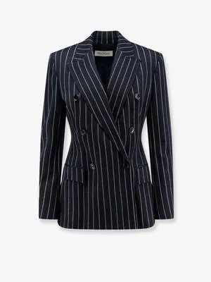 Max Mara MAX MARA Double-Breasted Pinstripe Blazer Multicolor