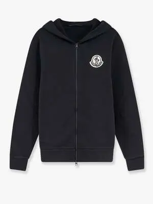 Moncler Cotton Sweatshirt With Logo Patch - Multicolor