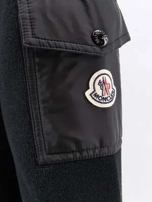 Moncler Virgin Wool Zip-up Cardigan - Multicolor
