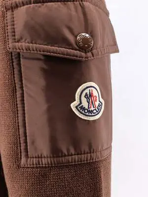 Moncler Virgin Wool Cardigan With Logo Patch