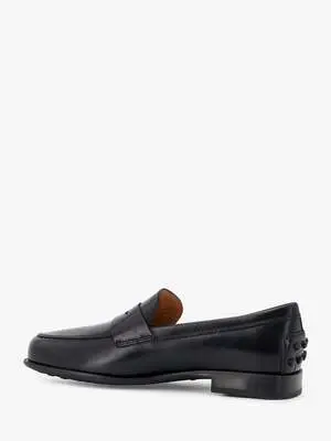 TOD'S Black Leather Loafers With Gommini Detail - Multicolor