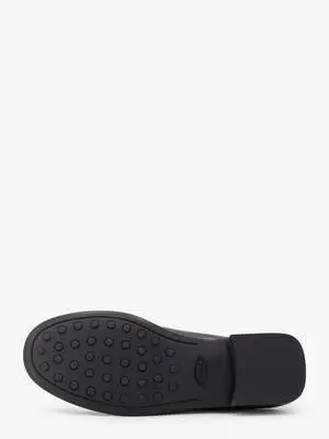 TOD'S Black Leather Loafers With Gommini Detail - Multicolor