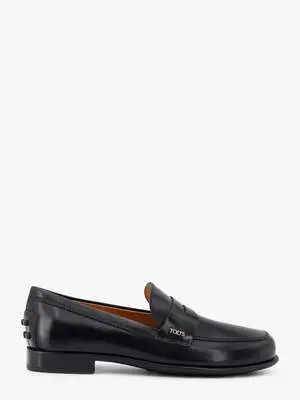 TOD'S Black Leather Loafers With Gommini Detail - Multicolor