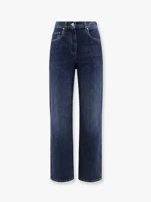 Brunello Cucinelli BRUNELLO CUCINELLI Wide Leg Full Length Jeans Multicolor