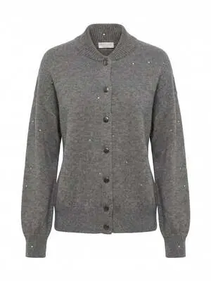Brunello Cucinelli BRUNELLO CUCINELLI Cashmere Cardigan With Embellishments Multicolor