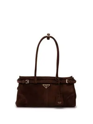Prada Bonnie Medium Suede Bag - Multicolor