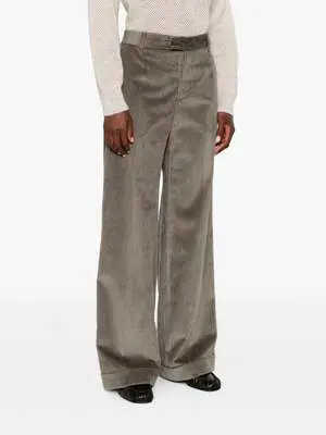 Brunello Cucinelli Cotton Wide-leg Pants - Multicolor