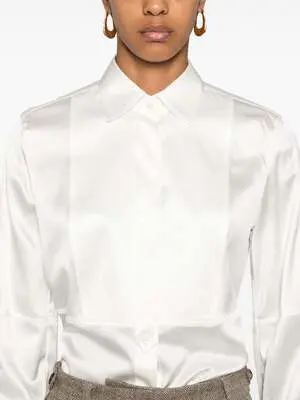 Brunello Cucinelli Satin Shirt With Monili