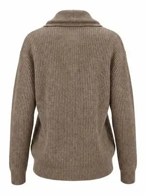 Brunello Cucinelli Cashmere Shawl Collar Sweater - Multicolor