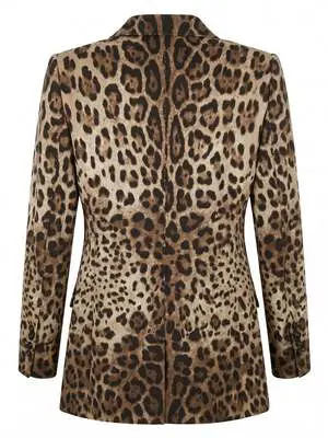 Dolce & Gabbana Leopard-print Double-breasted Blazer