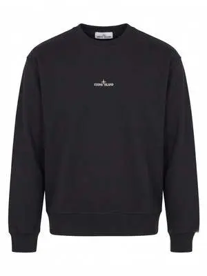 Stone Island Organic Cotton Fleece Sweatshirt - Multicolor