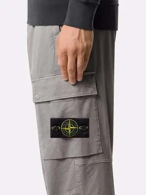 Stone Island Garment Dyed "old" Cotton Cargo Pants - Multicolor