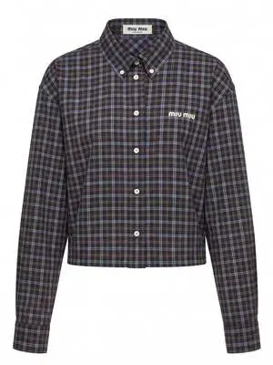 Miu Miu Tartan Print Shirt - Multicolor