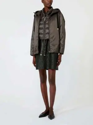Max Mara Hooded Zip-up Jacket - Multicolor