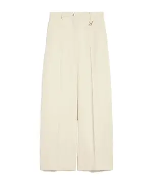 Sportmax Casual Pants With Belt Loops - White