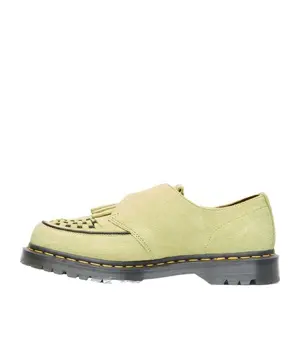 Dr. Martens Round Toe Monk Strap Loafers With Buckle And Fringe