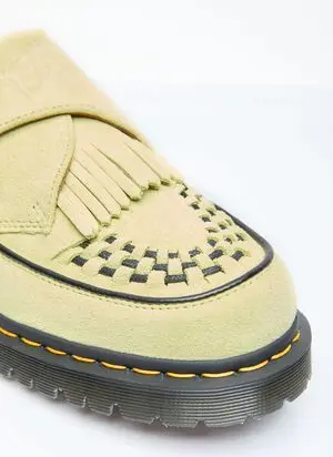 Dr. Martens Round Toe Monk Strap Loafers With Buckle And Fringe