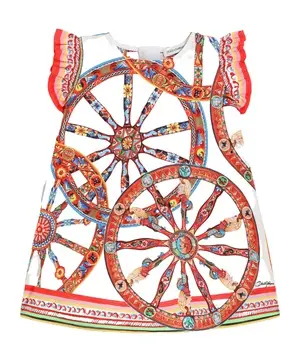 Dolce & Gabbana Carretto-print Poplin Dress - Multicolor