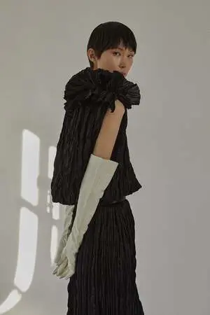 HEIRLOME Emma Top With Crinkle-pleat Ruffles