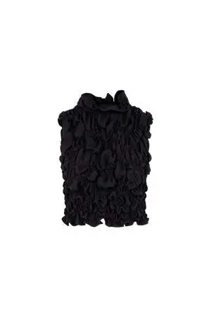 HEIRLOME Sloane Mock-neck Popcorn Top - Black