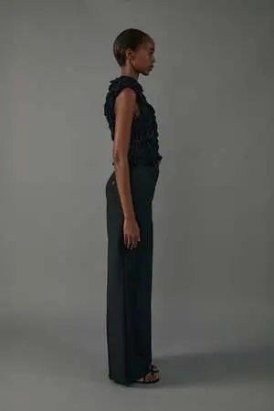 HEIRLOME Sloane Mock-neck Popcorn Top - Black