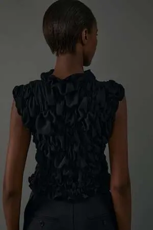 HEIRLOME Sloane Mock-neck Popcorn Top - Black