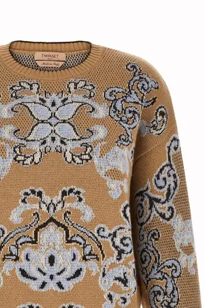 TWINSET Jacquard Wool-blend Sweater