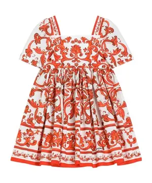 Dolce & Gabbana Majolica-print Poplin Dress