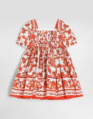 Dolce & Gabbana Majolica-print Poplin Dress