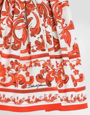Dolce & Gabbana Majolica-print Poplin Dress