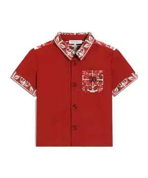 Dolce & Gabbana Majolica Print Poplin Shirt