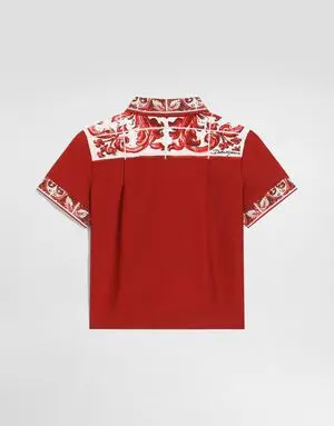 Dolce & Gabbana Majolica Print Poplin Shirt