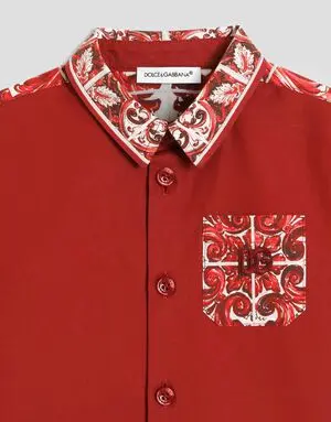 Dolce & Gabbana Majolica Print Poplin Shirt