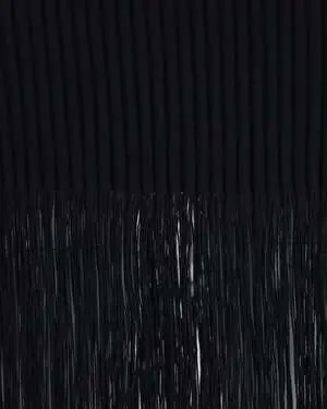Alaïa Ribbed Knit Fringe Pencil Skirt